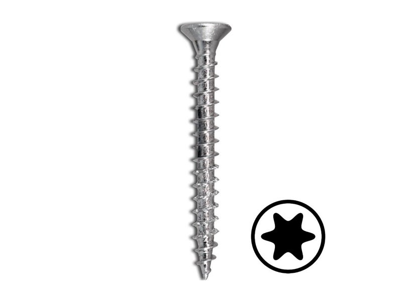 Wovar Vis à filetage intégral galvanisées 6 x 50 mm Torx 30 - Boîte 200 ...