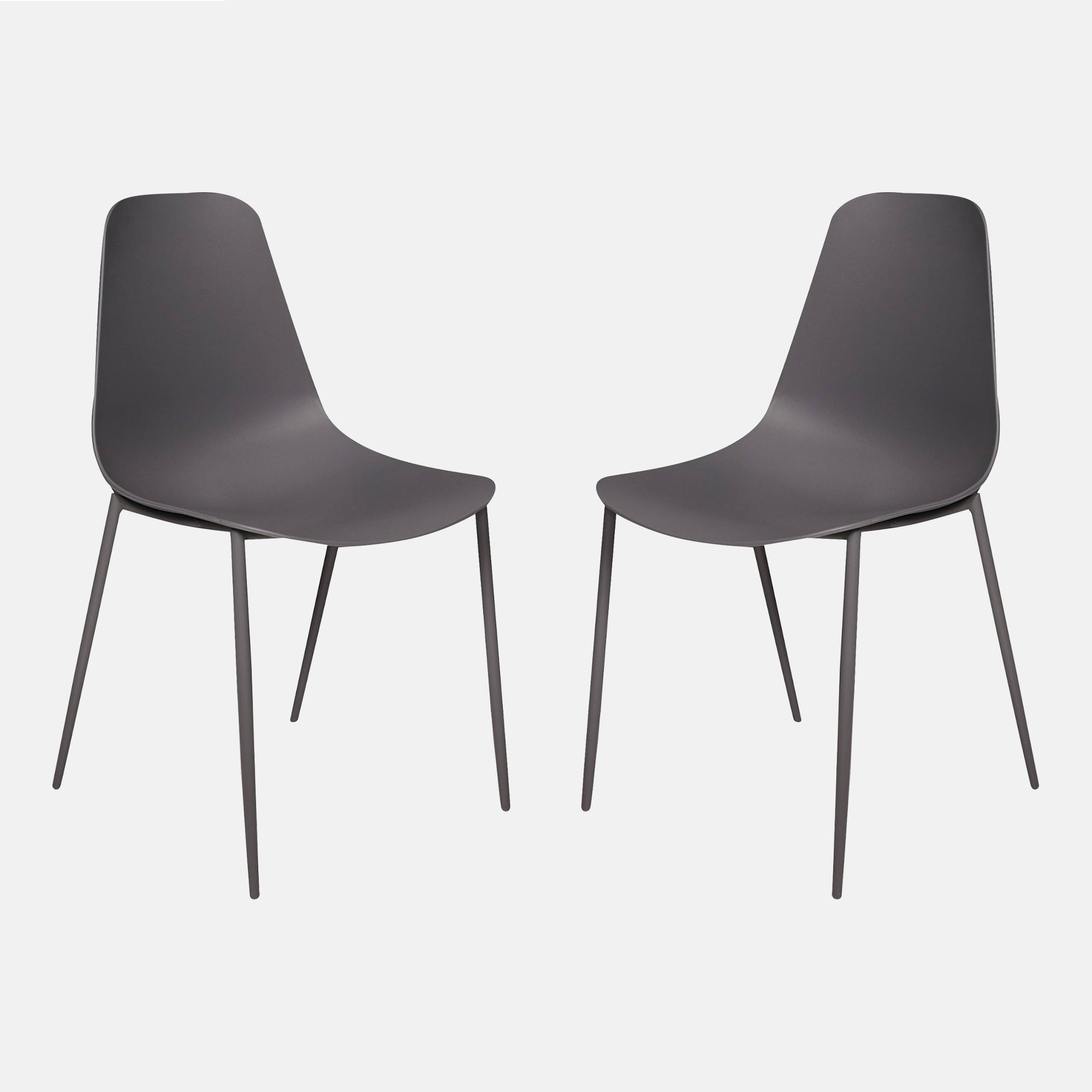 Ensemble de 2 chaises modernes en polypropylène, pour salle à manger, cuisine ou salon, Made in ...