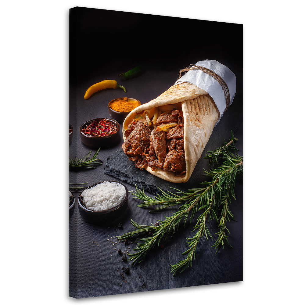 Tableau sur toile, Nourriture Kebab Restaurant Bar 70x100 | Leroy Merlin