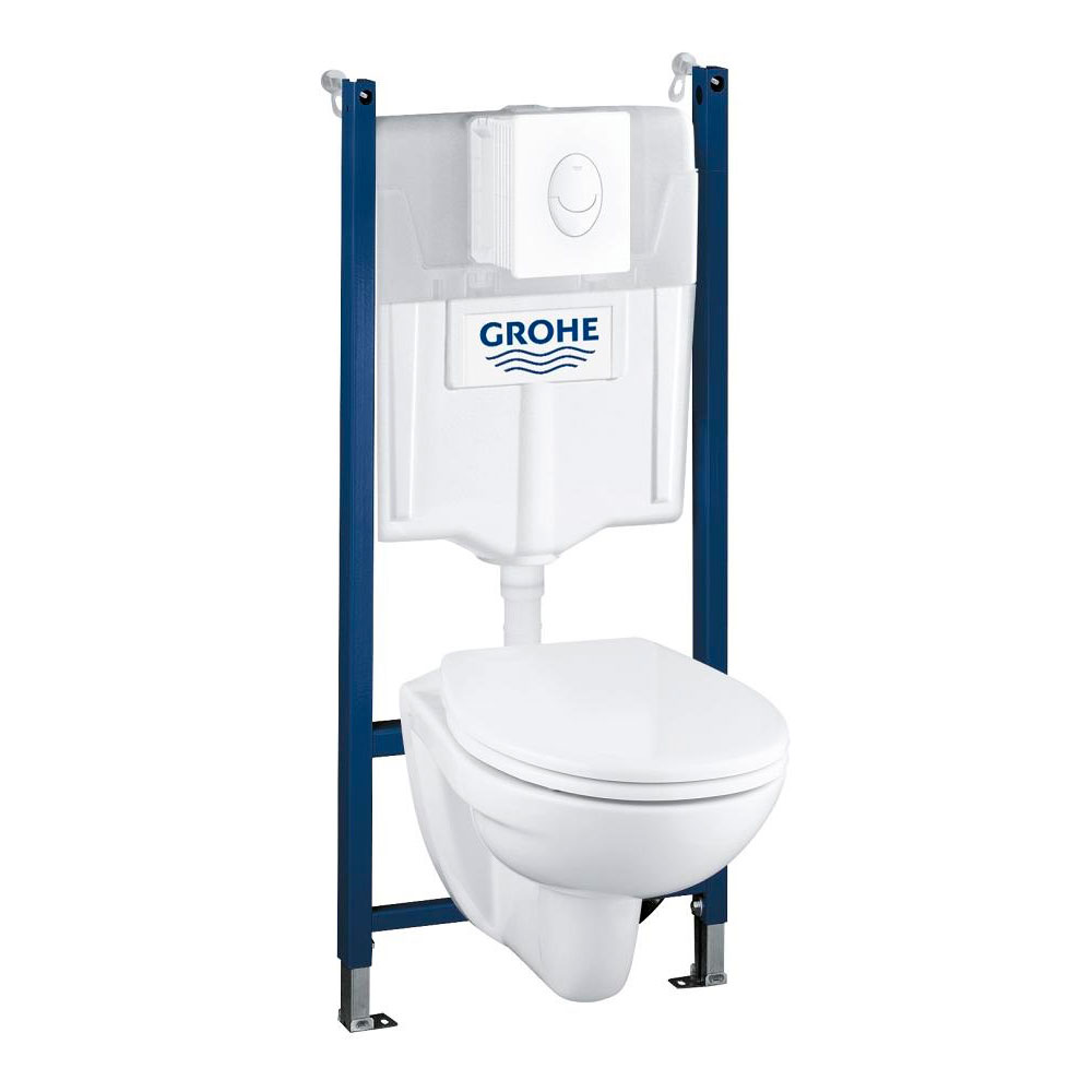 GROHE Solido Pack Bâti-support, cuvette et abattant softclose, plaque ...