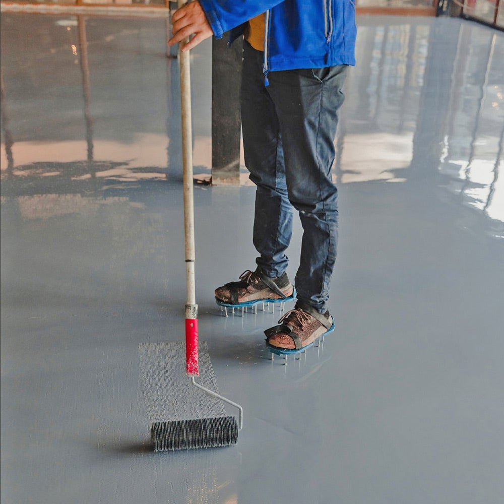 Pintura Epoxi bicomponente Base Agua Bajo Olor (Gris, 5kg + 1kg) - Protección para suelos ...