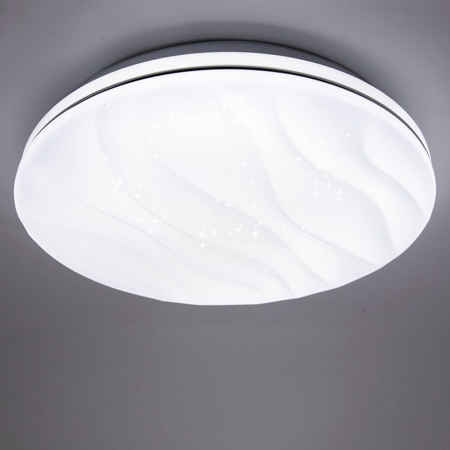 Plafonnier LED 24W 2700LM GLAMARIS, PVC, lumière blanche 6000K, Pour Salon, 33*33*5 CM | Leroy ...