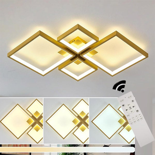 Lámpara LED Dorada, Luz de Techo Regulable Continua, Lámpara de Pared ...