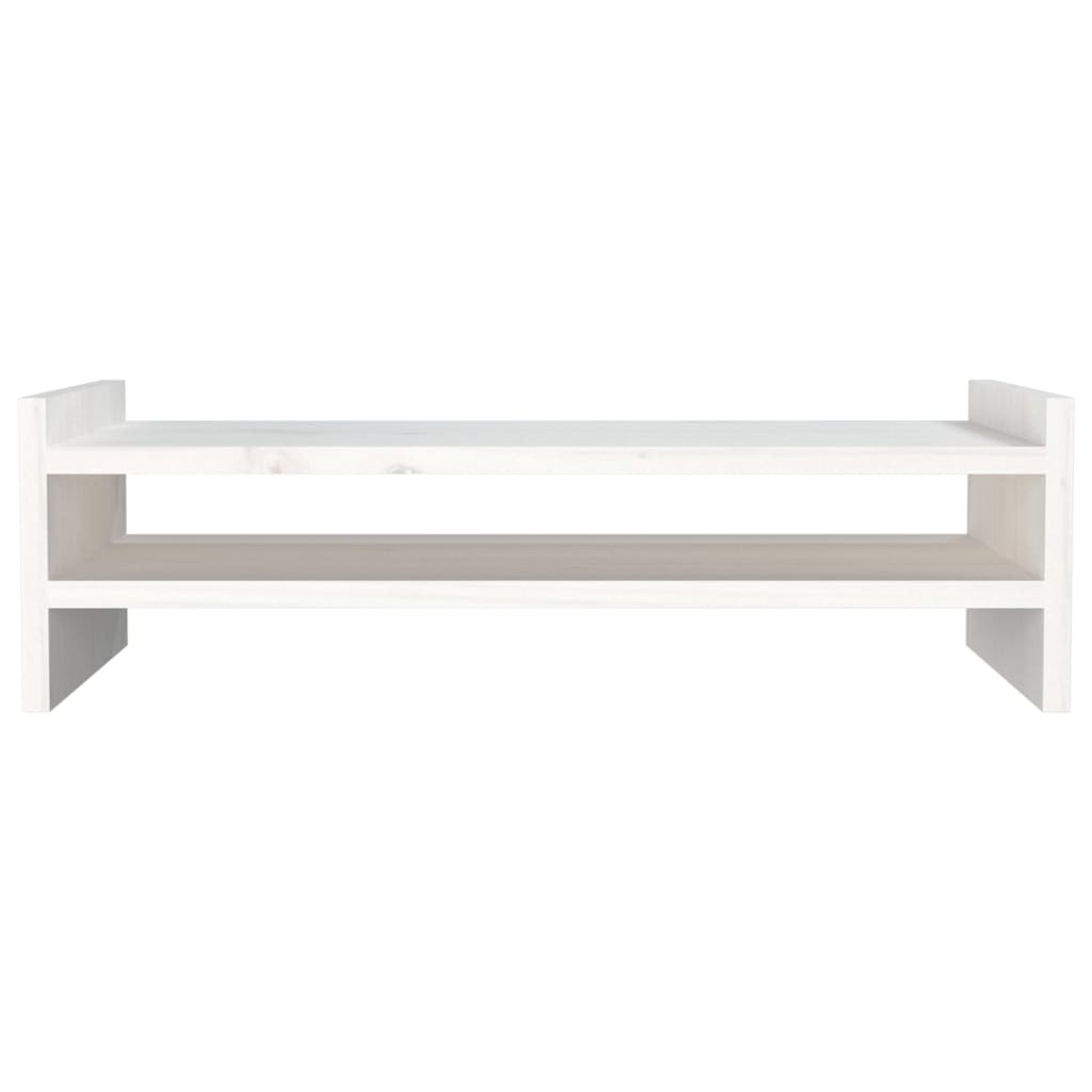 Support de moniteur blanc 50 x 27 x 15 cm bois de pin solide 02_0004447 ...