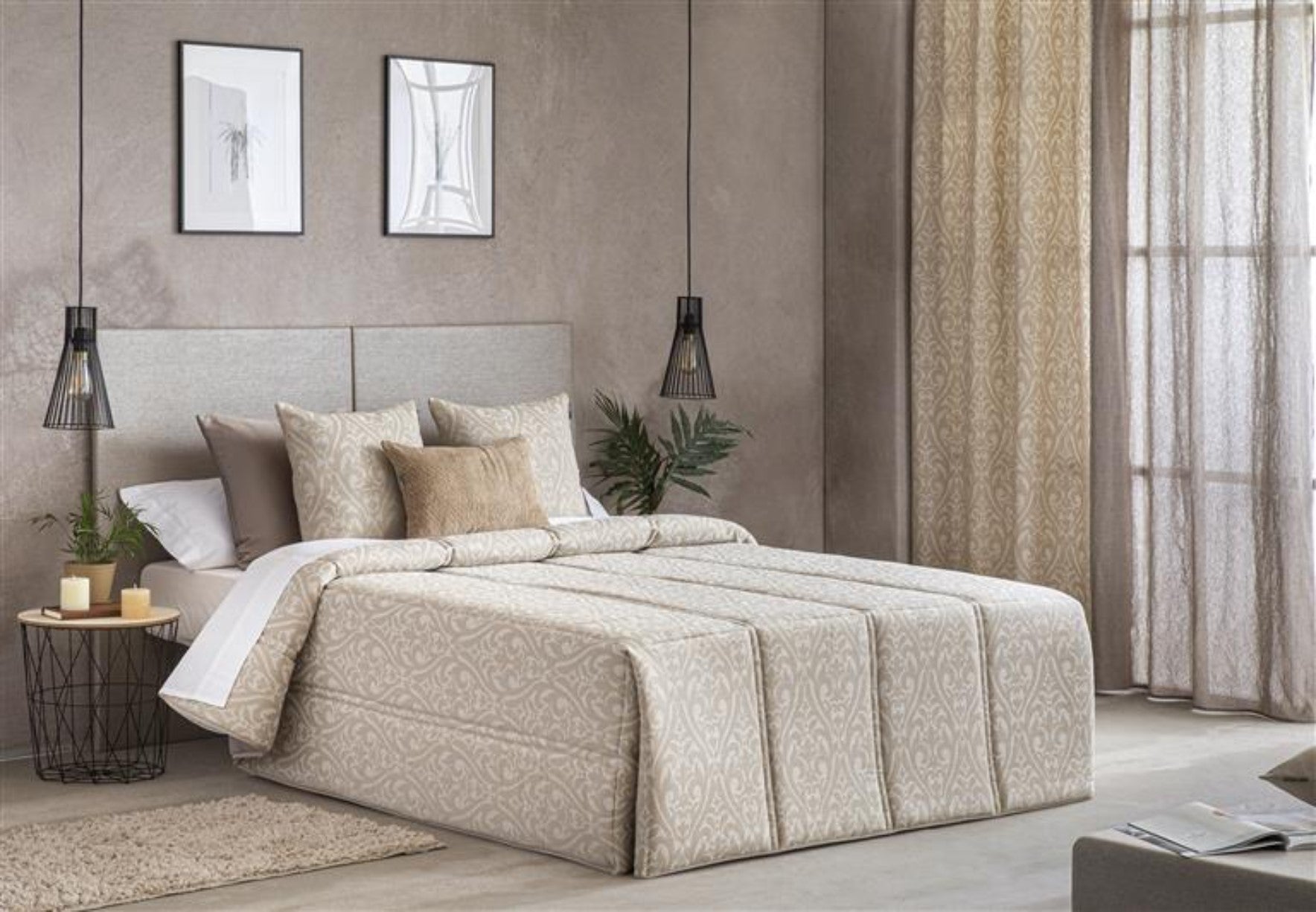 Edredon Conforter Jacquard Morella Beige para Cama de 90 cm | Leroy Merlin