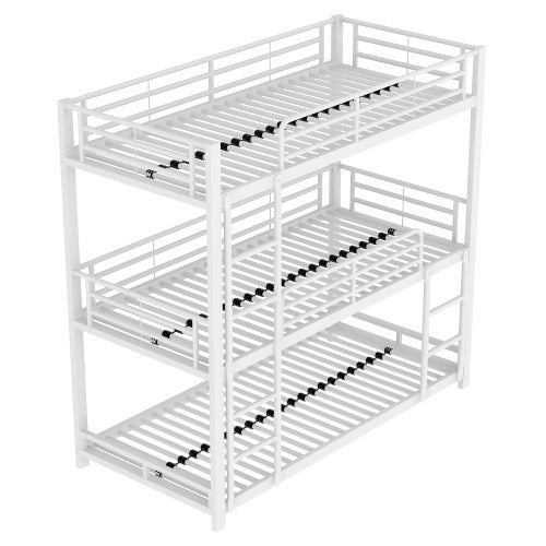 Lit superposé triple 90 x 200 cm en métal, lit en fer pour enfants ...