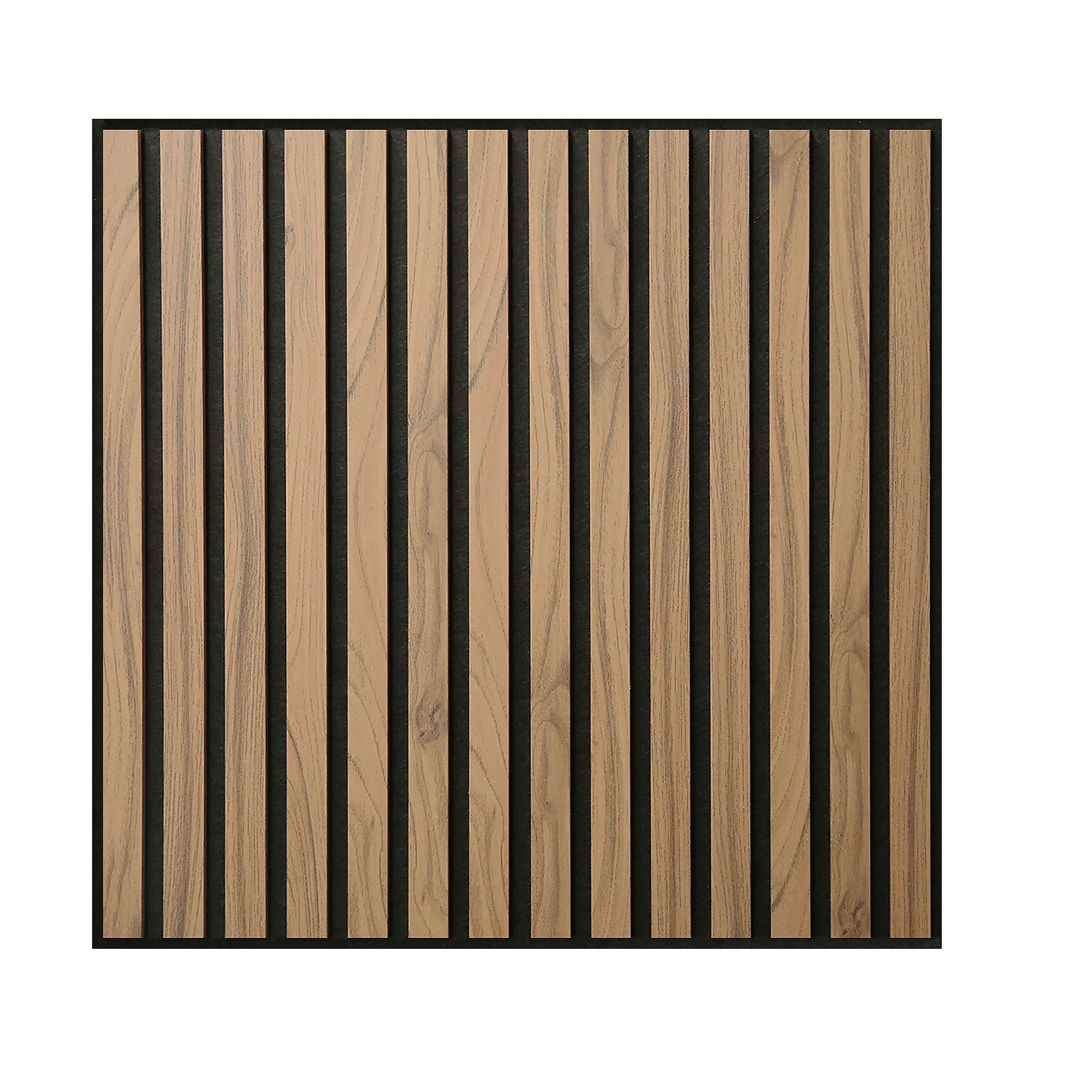 4 pannelli decorativi per pareti per pareti MDF noce RAVIK - 60 x 60 cm ...