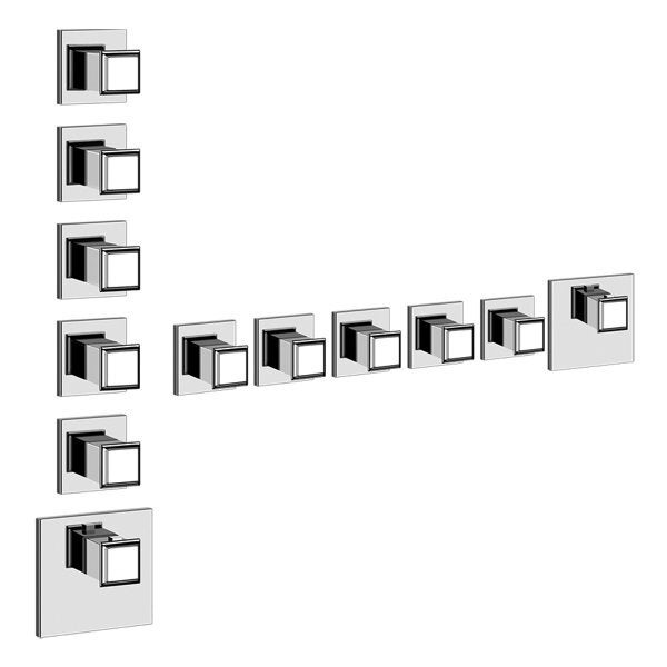 Gessi Eleganza, kit prêt-à-monter, pour thermostat haute performance ...