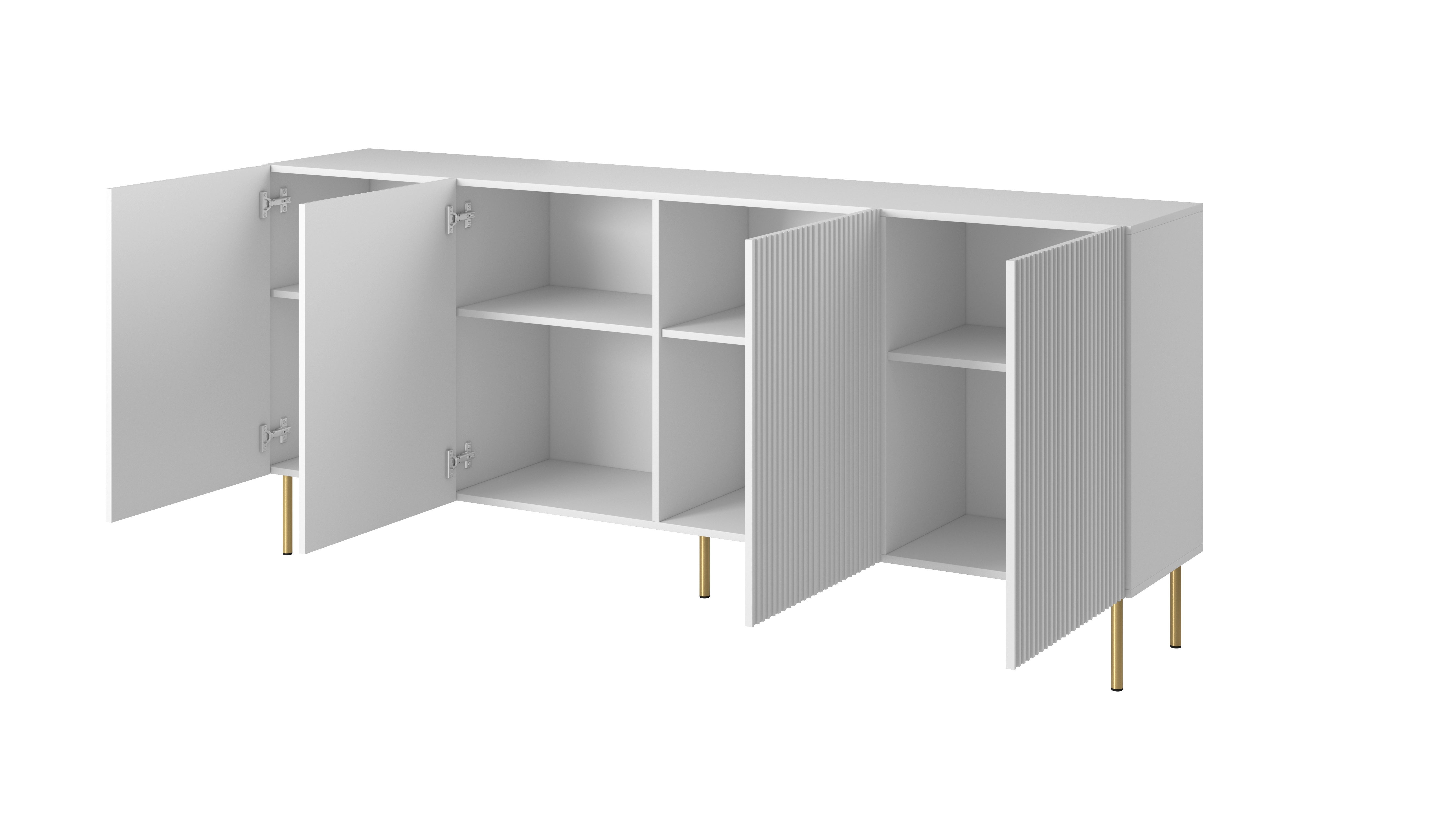 Buffet 4 portes avec pied en métal 200x82 cm | Leroy Merlin