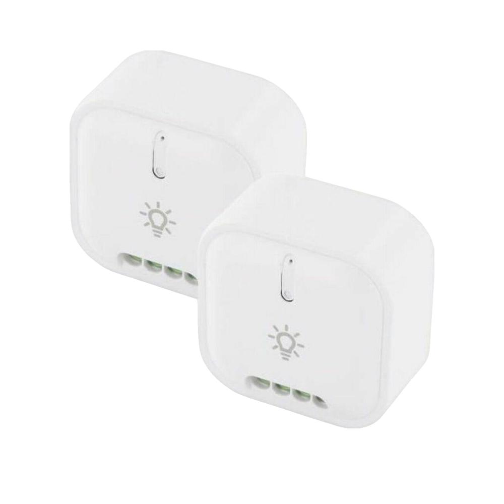 Set de 2 modules d'éclairage On/Off - 1000W - Blanc - DiO | Leroy Merlin