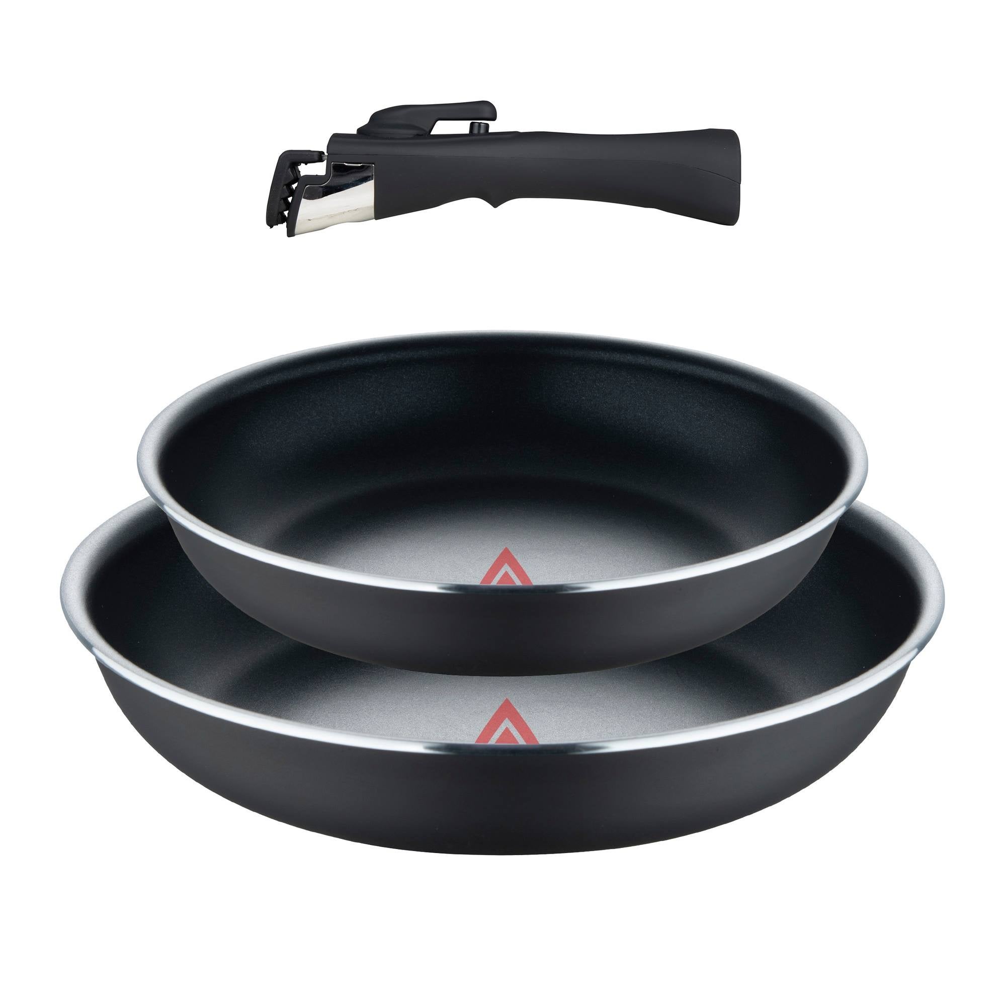 Ensemble de 2 poêles à frire Bergner Click&Cook Ø22Ø26cm avec poignée ...
