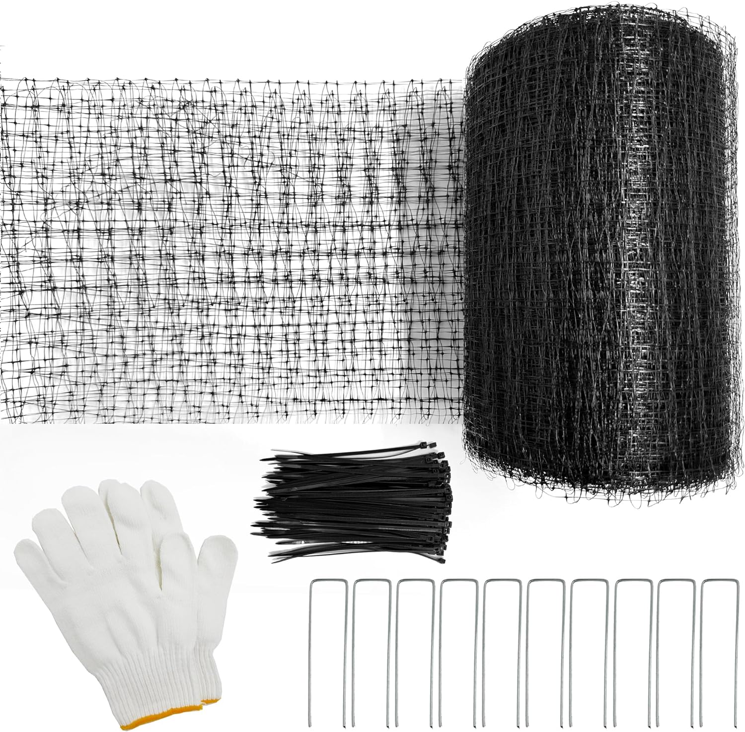 Anti bird netting for garden protection temporary reusable fence for anti bird protection flexible plastic lattice netting crop fencing. 7 x20 Leroy Merlin
