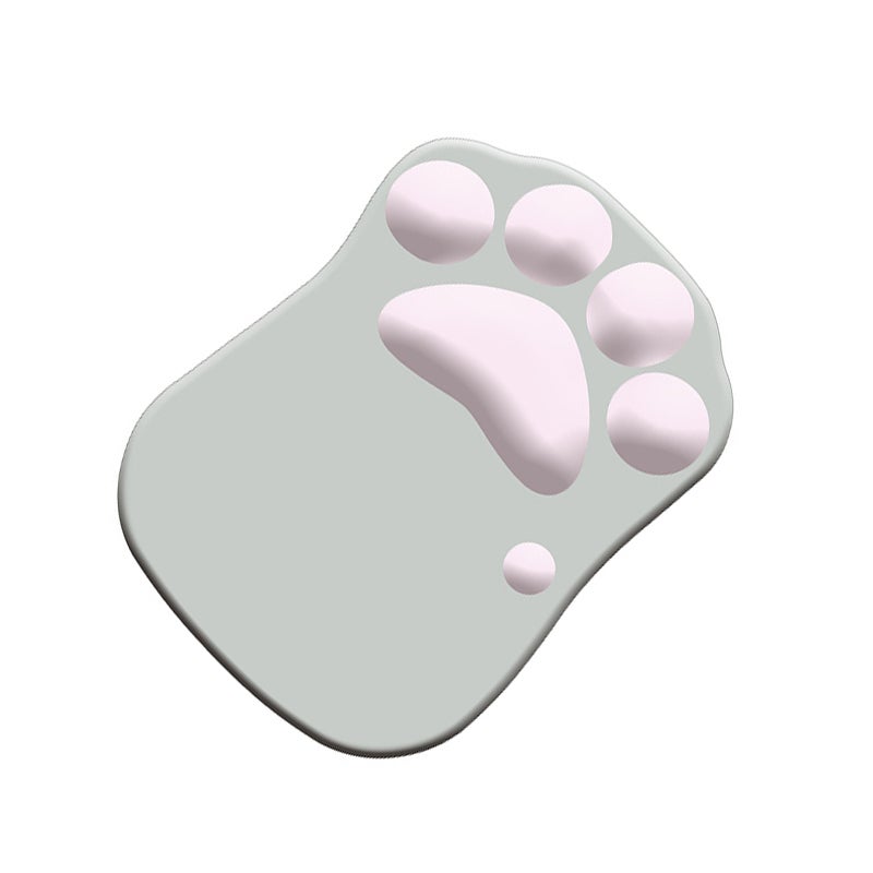 Alfombrilla de ratón con reposamuñecas de pata de gato Grey | Leroy Merlin