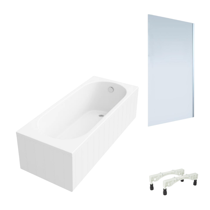 Baignoire droite avec pieds 170x75cm VILLEROY & BOCH O.Novo Blanc ...
