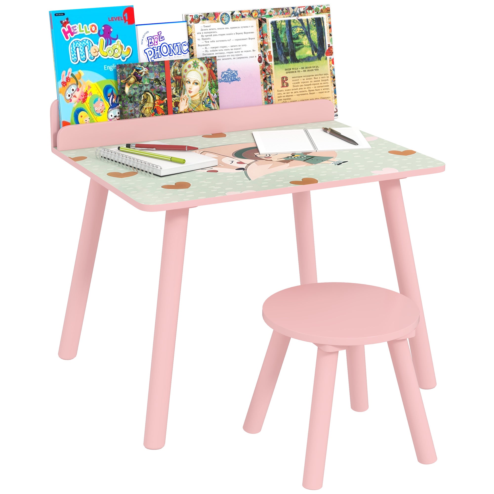 Muebles Infantiles AIYAPLAY MDF, Madera de Pino Rosa 60x48x53.5 cm 312 ...
