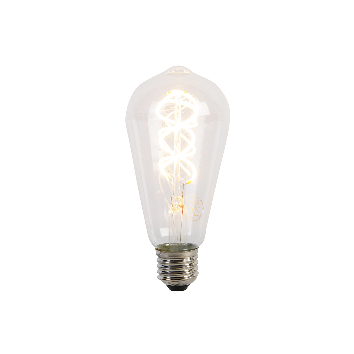 Ampoule LED E27 filament en spirale ST64 5W 400lm 2200K | Leroy Merlin