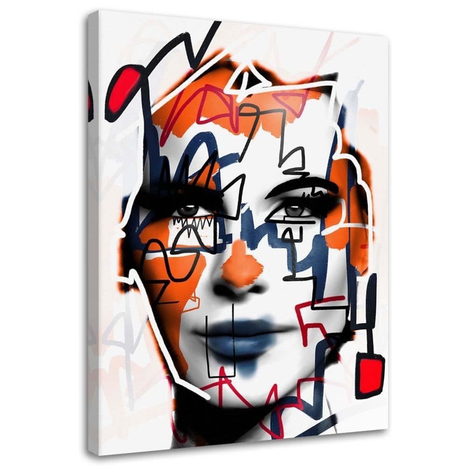 Tableau portrait de femme abstraction - 70 x 100 cm | Leroy Merlin