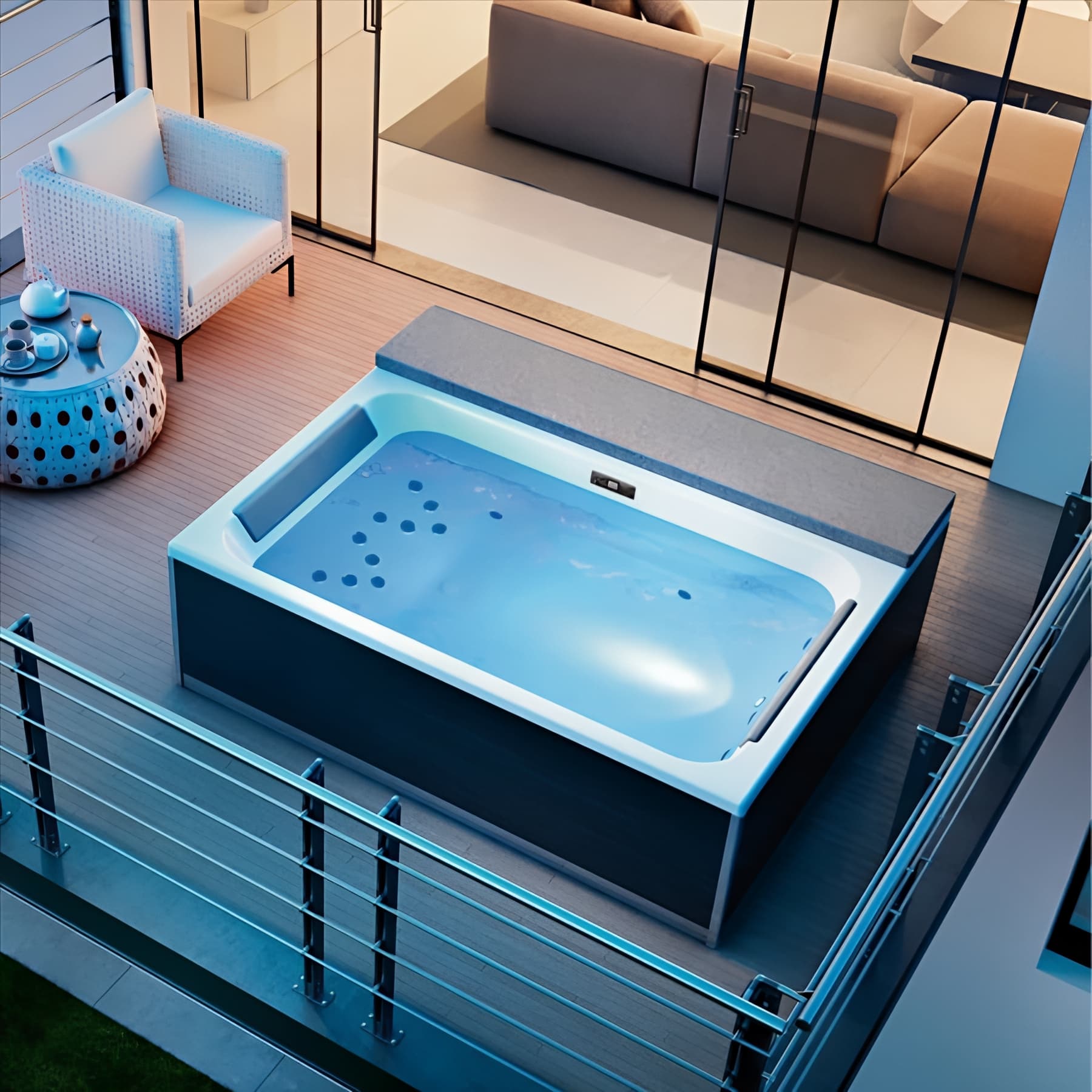 Spa relaxant 2 places Magic Spa+ à poser pompe 2 vitesse couverture ...