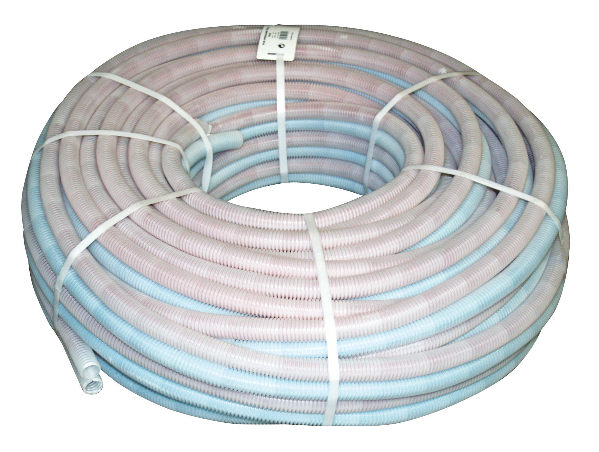 Tube PER-A - Pré-gainé duo Ø10/12 mm - Couronne 50m - Translucide - NF ...