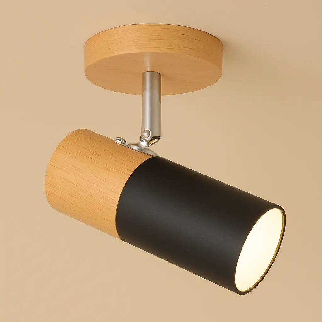 Lámpara de techo LED con bombilla, foco de techo de ángulo ajustable ...