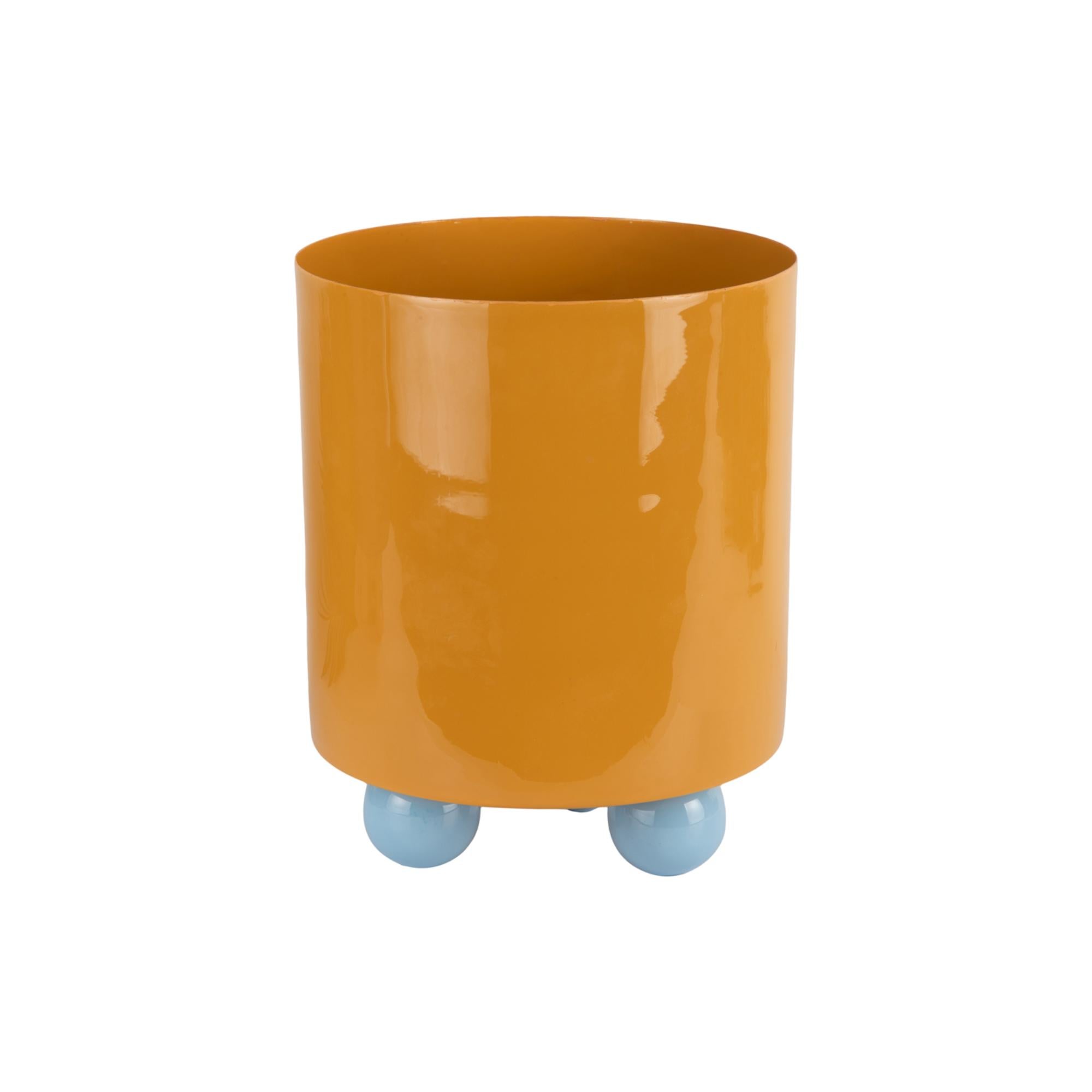 Present Time Pot à fleurs Double Funky Large - Jaune - 20x20x26cm ...