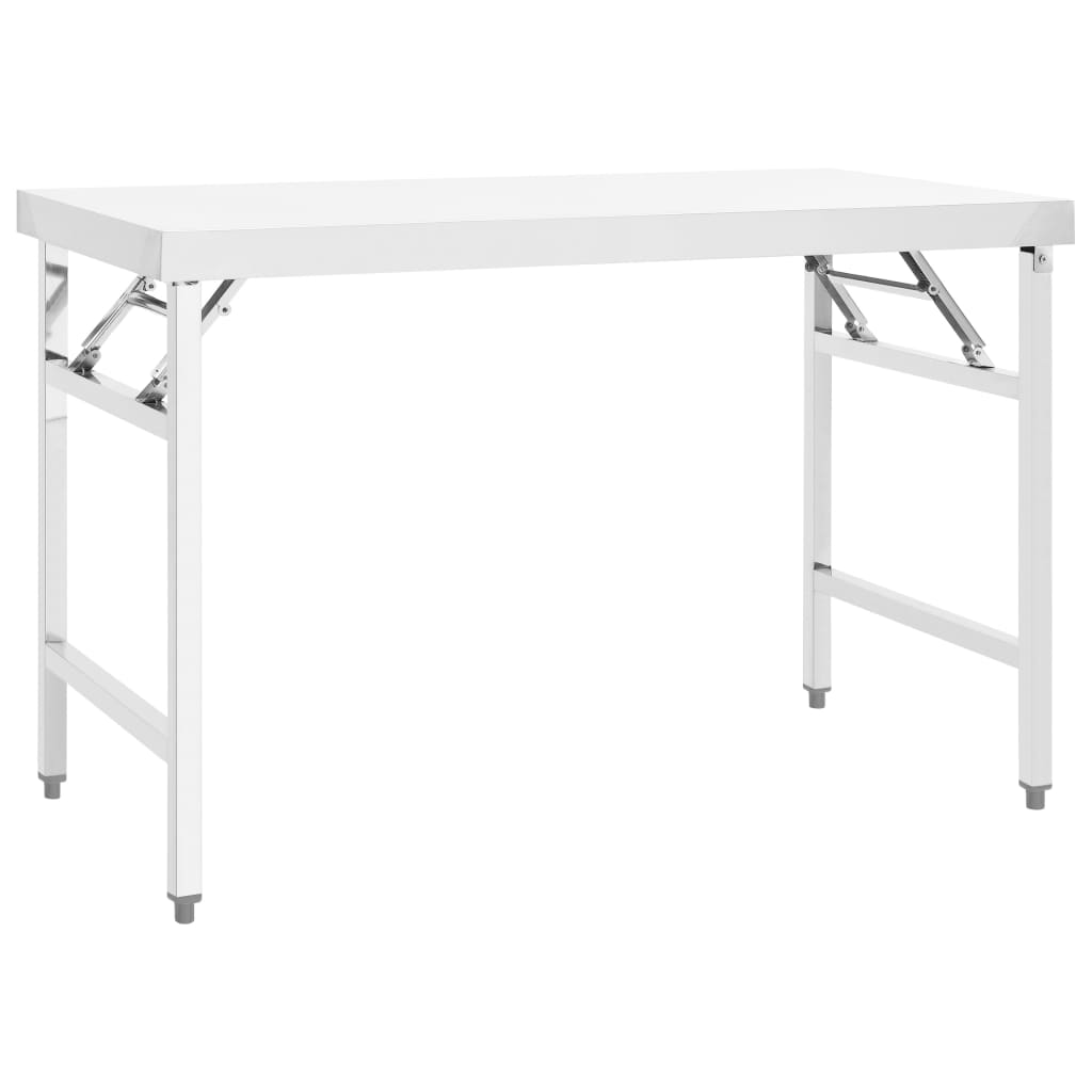 Maison Exclusive - Table de travail pliable de cuisine 120x60x80 cm ...