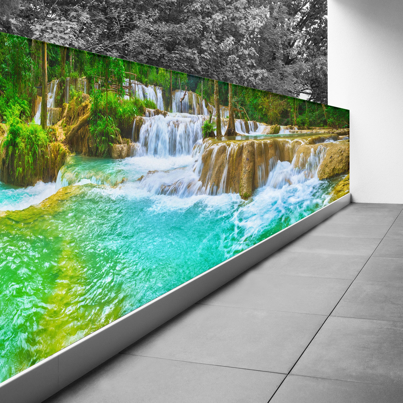 Brise vue Trompe l'oeil - 110x385 cm - Cascades 3617689694290 | Leroy ...