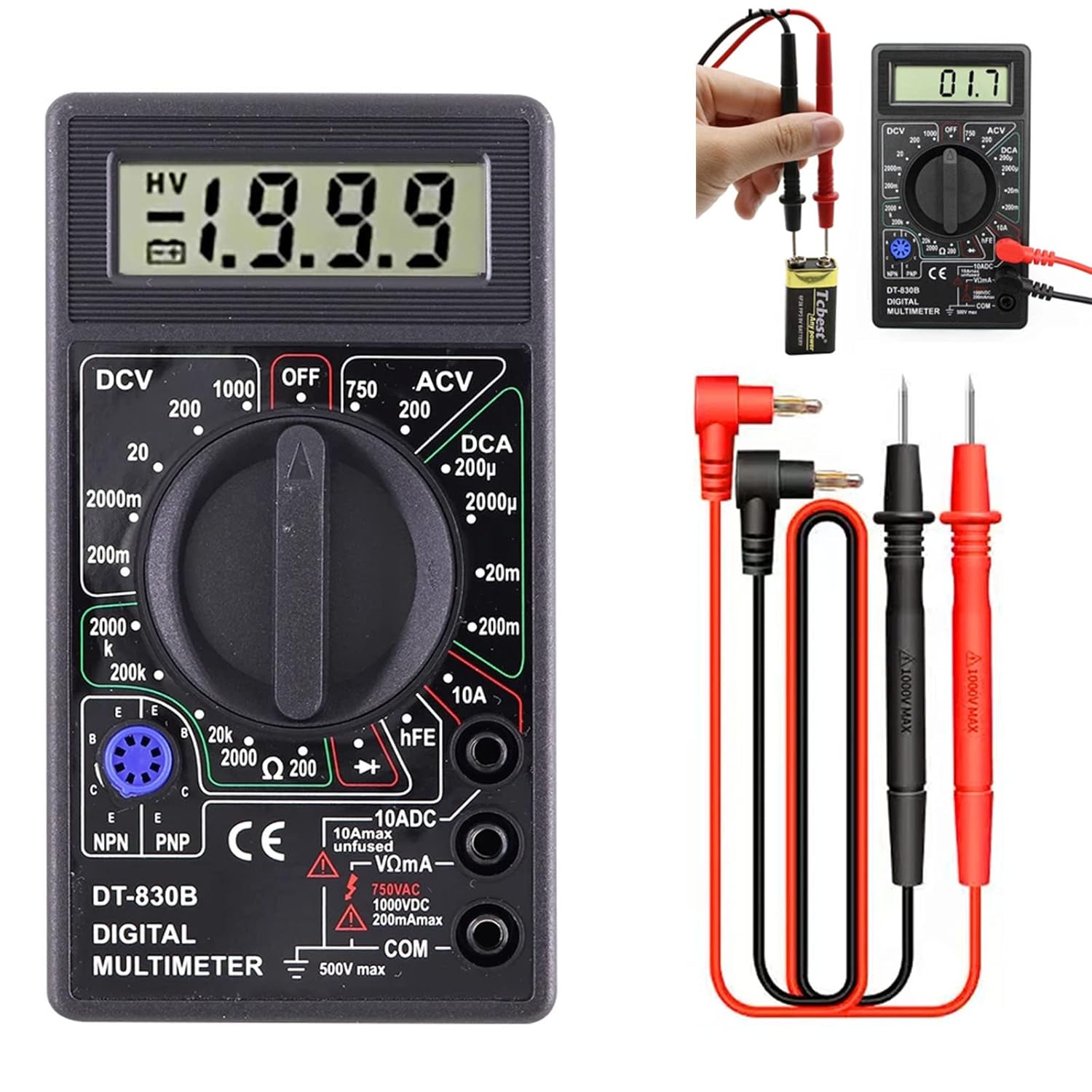 Multimètre Numérique Professionnel,Testeur Electrique Professionnel ...