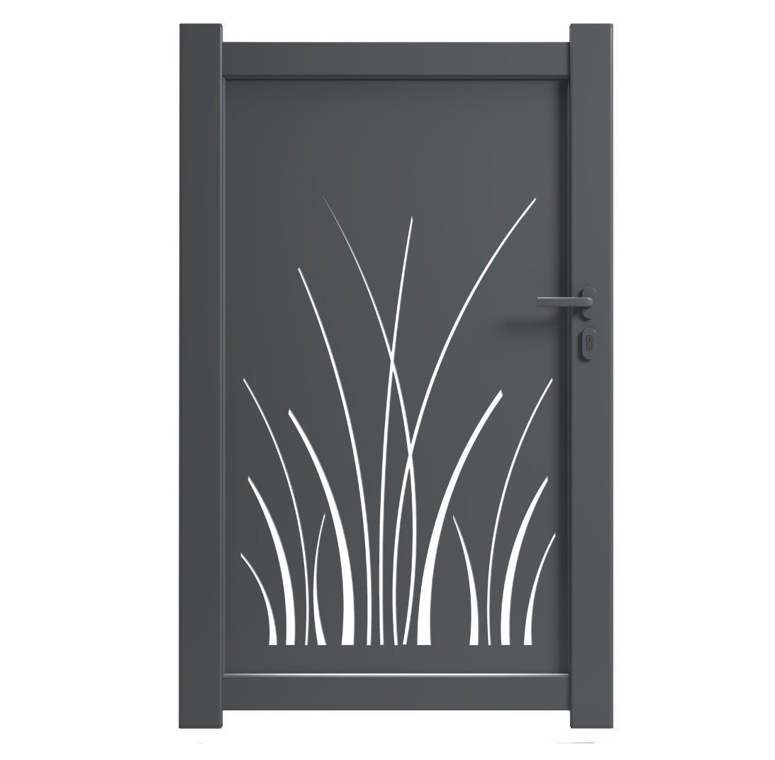 Portillon aluminium MONZA 160x100 cm - Remplissage tôle alu découpe ...