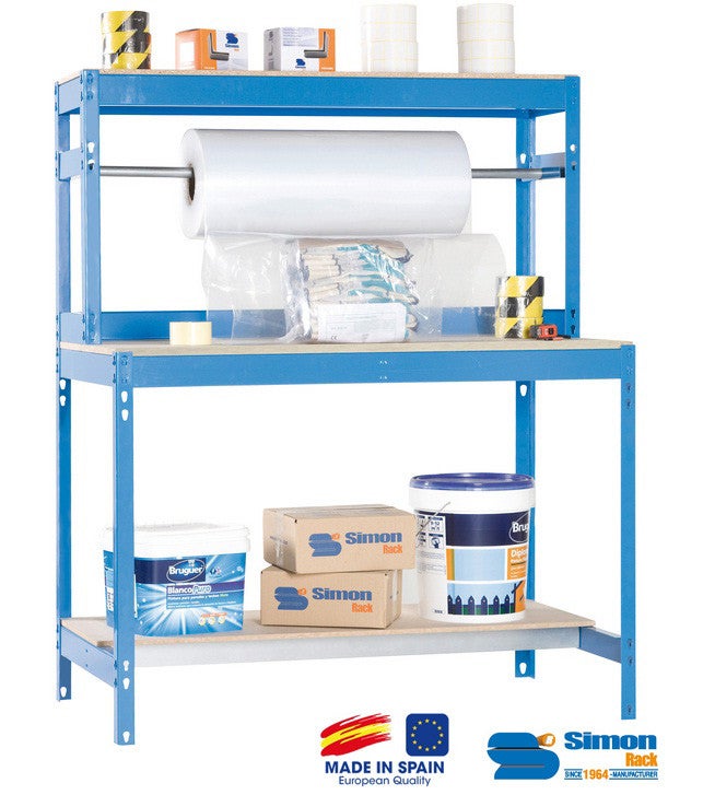 Simon Rack - Kit Etabli 1440x1500x750mm - BT-4 1500 BLEU/BOIS SIMONRACK | Leroy Merlin