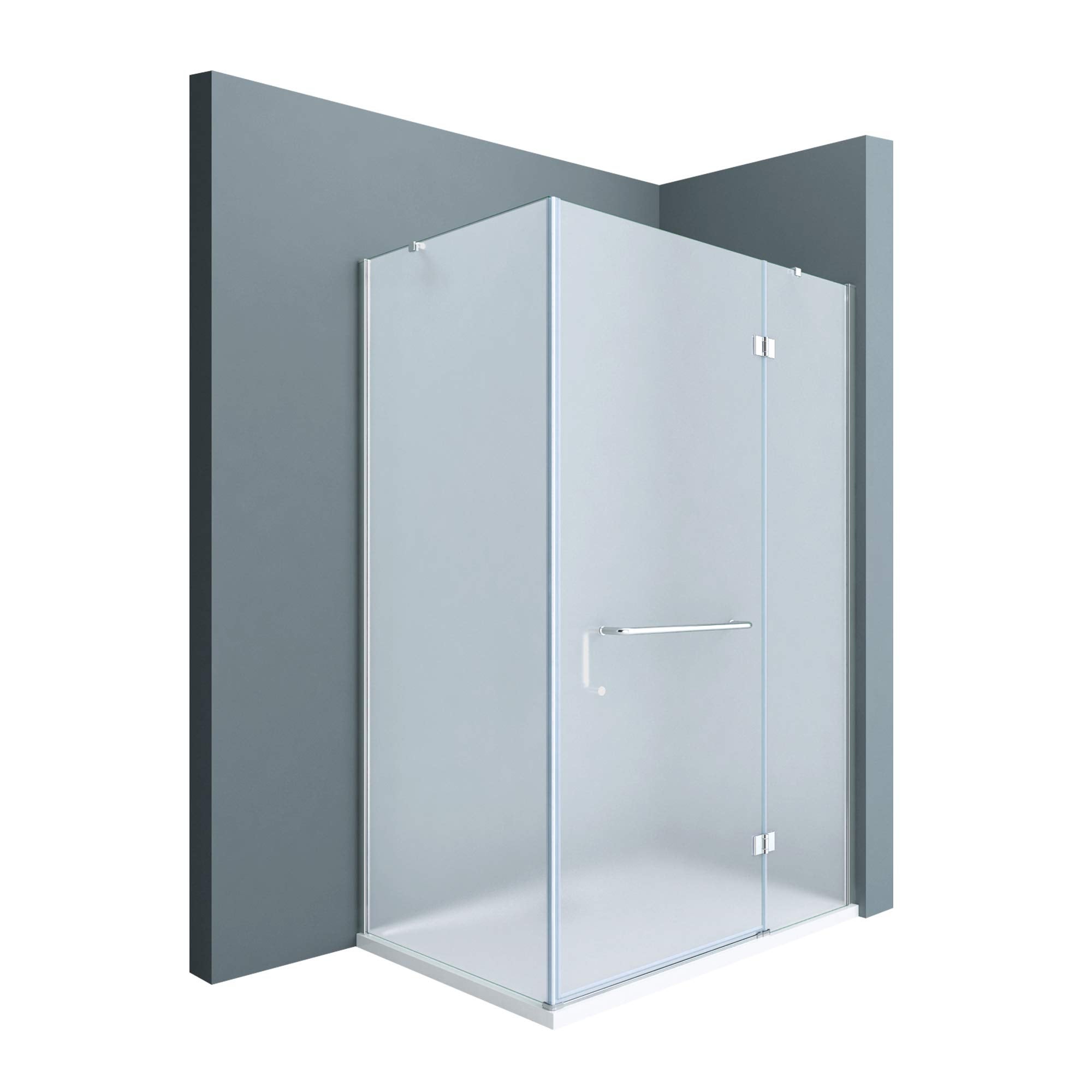 Doporro Cabine de Douche Opaque en Angle 80x90cm Paroi de Douche ...