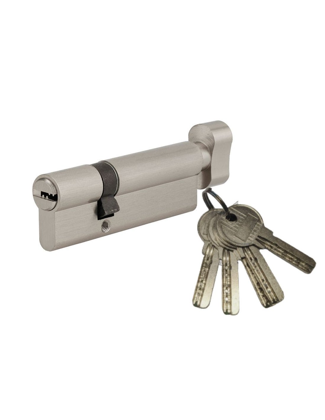 SP - Cylindre de serrure à bouton 5G, 60Bx30mm, nickel, anti ...