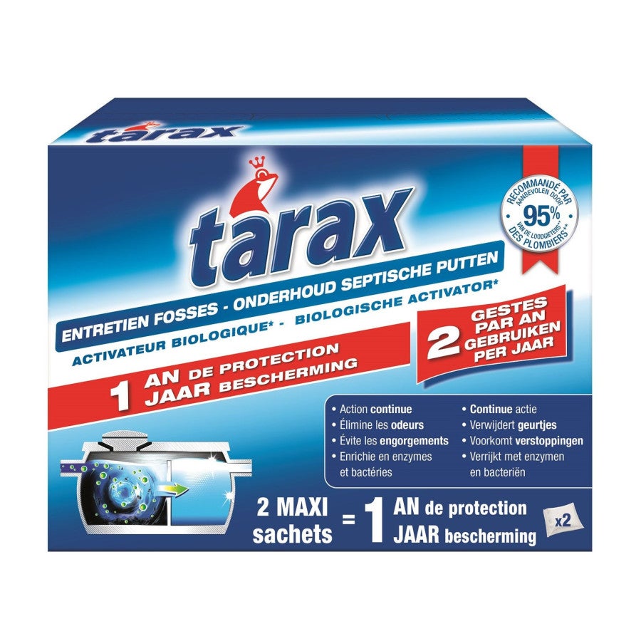 Tarax Traitement pour Fosses - Activateur Biologique - 1 AN - 2 sachets ...