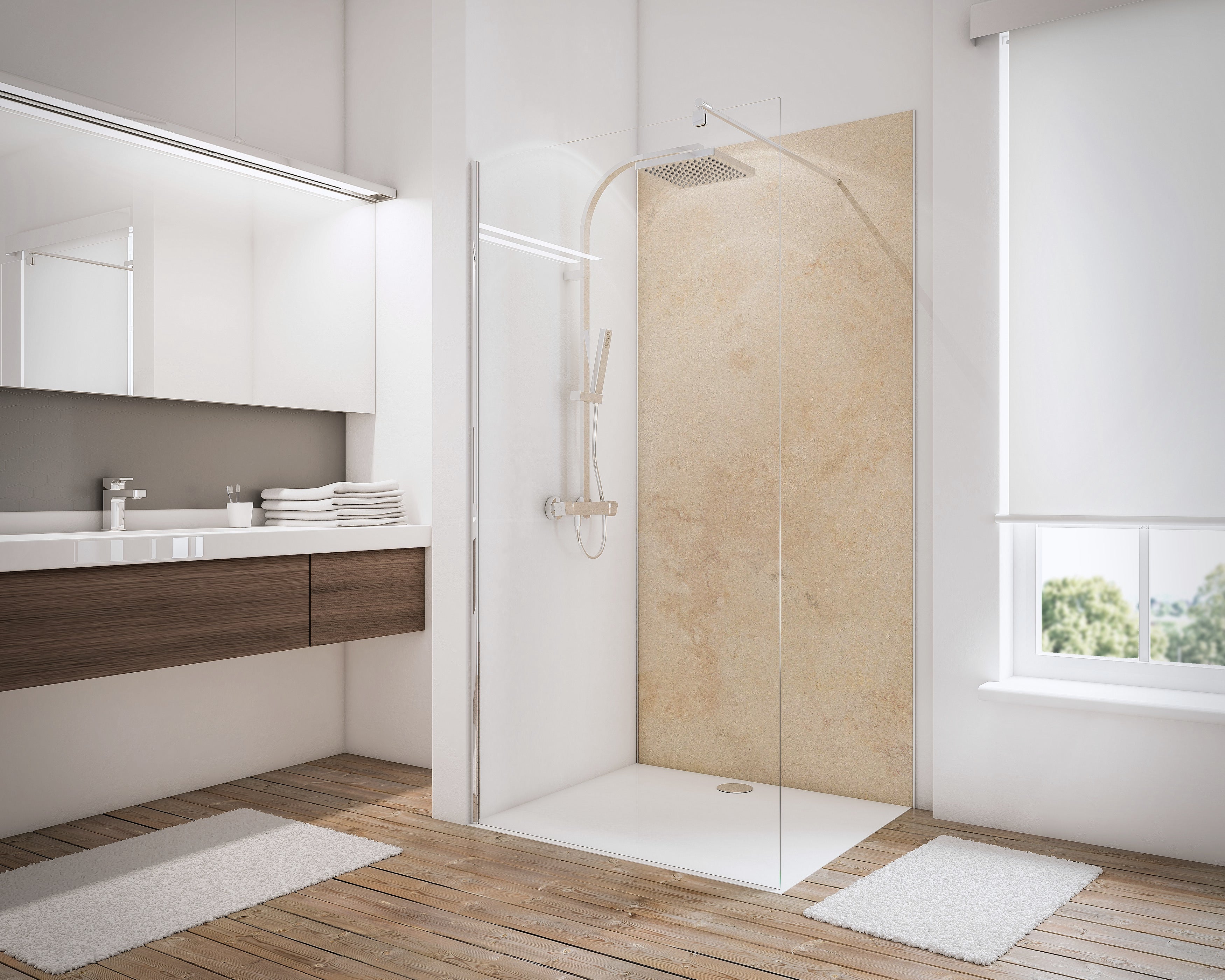 Schulte panneau mural 100x210 cm, revêtement pour douche et salle de ...