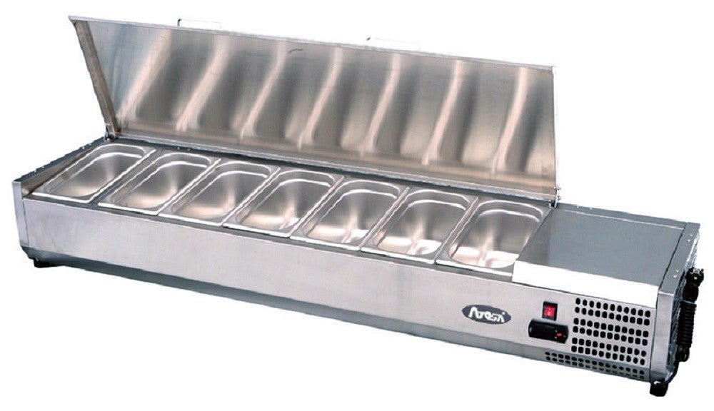 Saladette Réfrigérée à Poser Couvercle Inox Bacs GN 1/4 - 1200 à 2000 ...