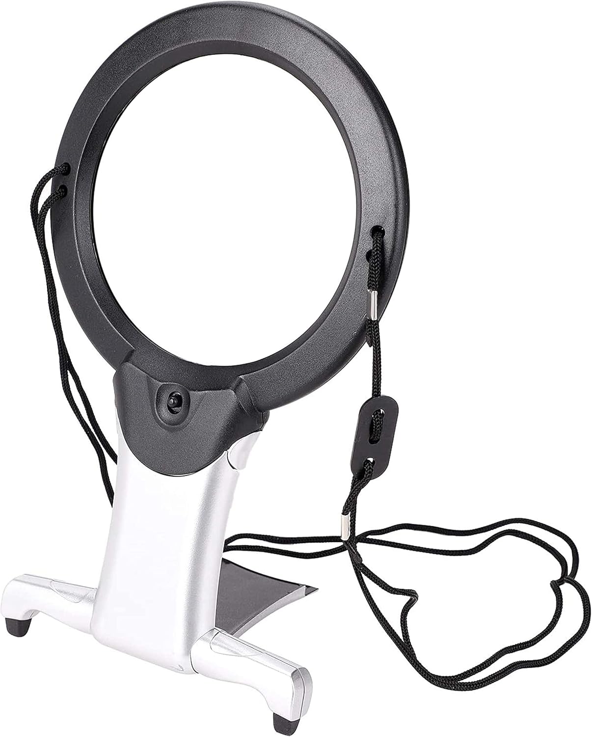 Loupe grossissante x6 avec éclairage et support, loupe avec éclairage, loupe mains libres avec ...