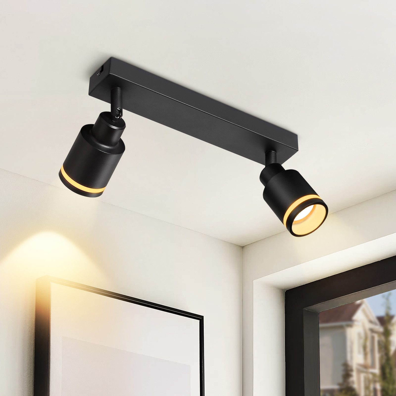 ZMH Pendant 2 Flame Rotating Corridor Light Indoor Wall Spotlights ...