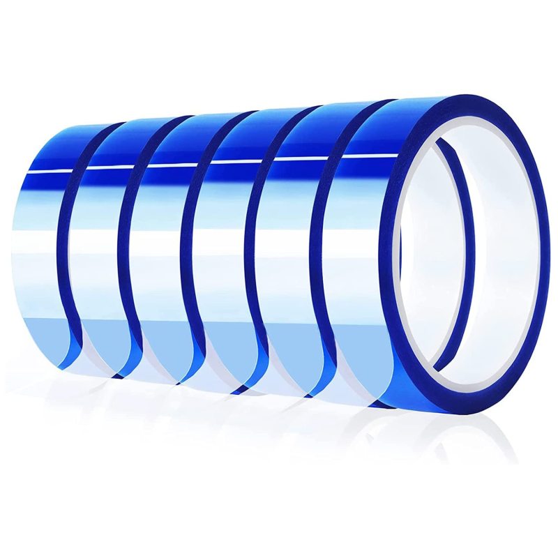 6 rouleaux de ruban adhésif bleu résistant aux hautes températures sans ...