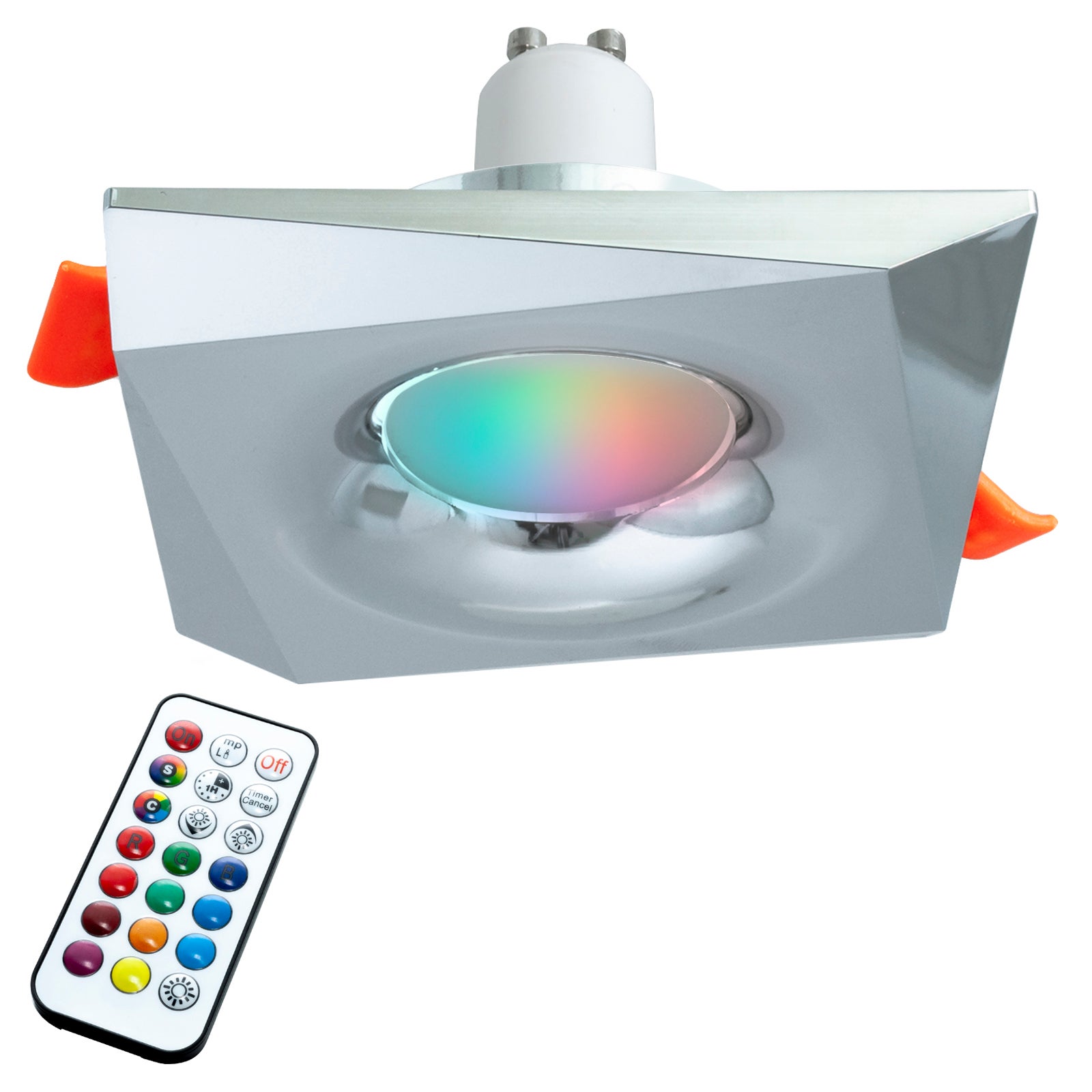 Spot à LED de chromothérapie GU10 6W encastré 65mm plafonnier salon de ...