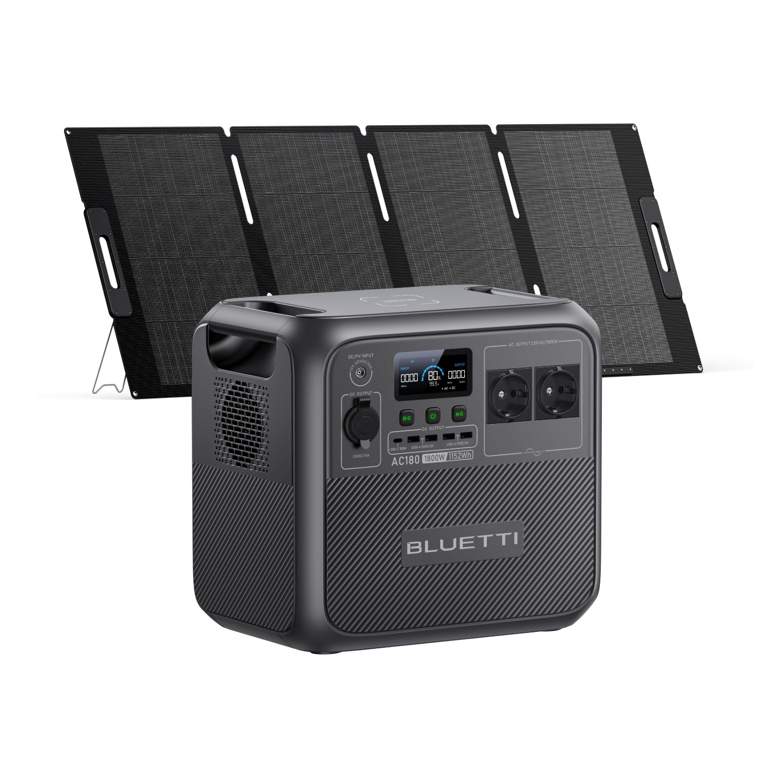 Generador Solar BLUETTI AC180 con Panel Solar MP200, Generador Solar ...