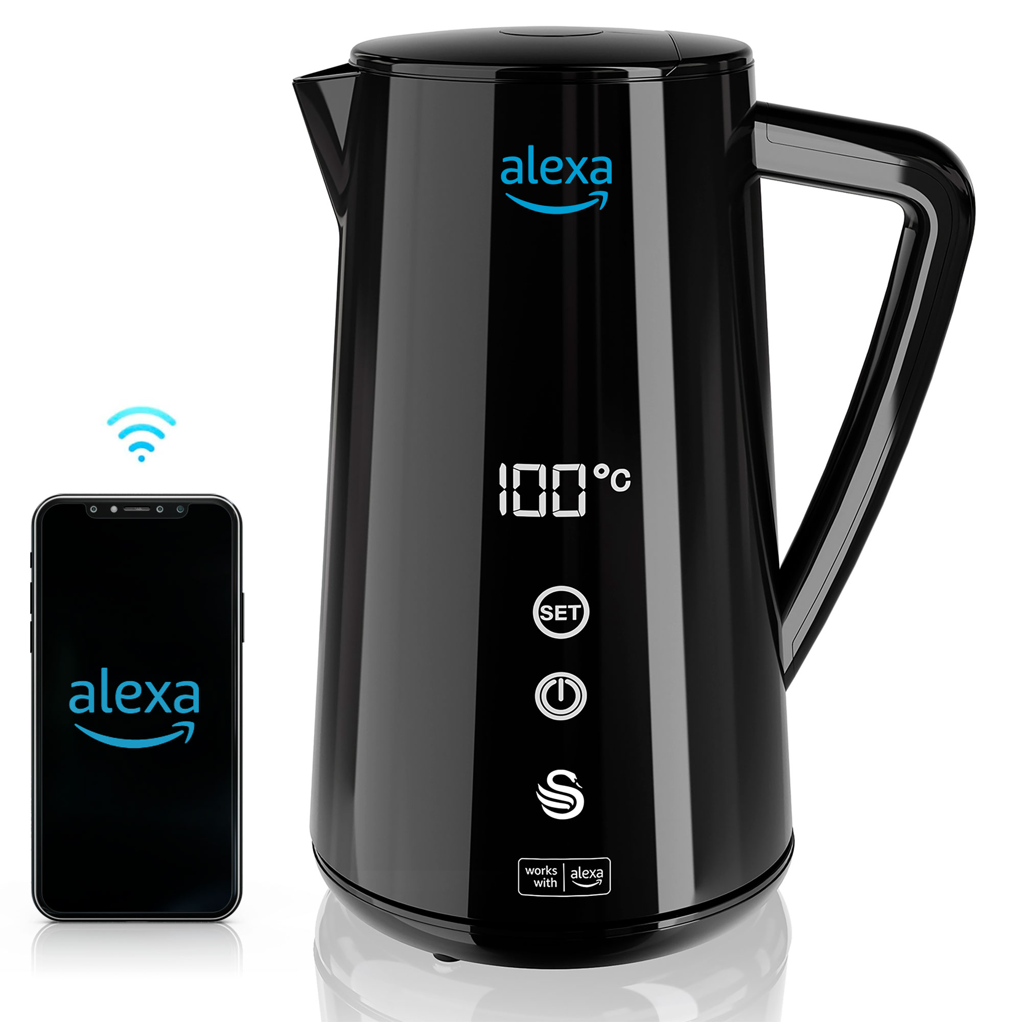 Alexa Hervidor Agua Eléctrico Inteligente WIFI Smart Kettle 1,5L ...