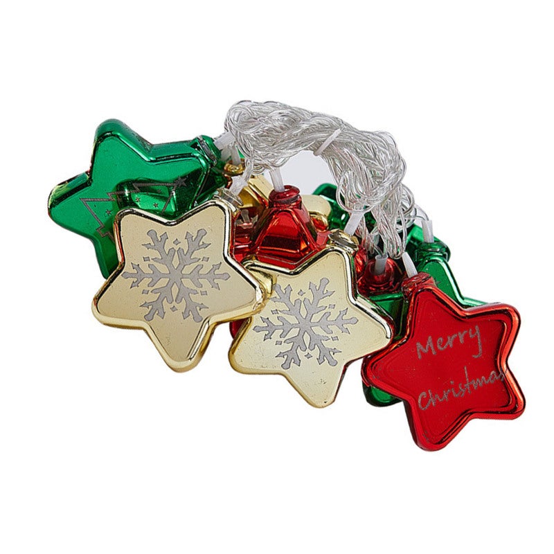 Guirlande lumineuse décorative de Noël en plastique, 10 étoiles, à ...