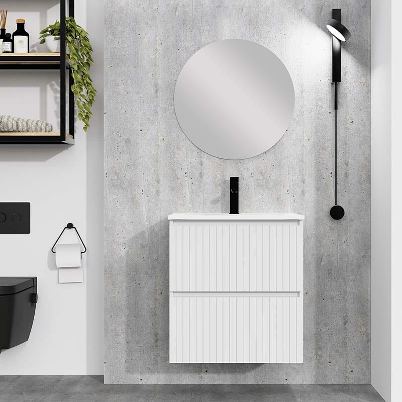 CONJUNTO DE BAÑO MIYA | MUEBLE DE BAÑO SUSPENDIDO | 60 CM BLANCO| DOS ... CONJUNTO DE BAÑO MIYA | MUEBLE DE BAÑO SUSPENDIDO | 60 CM BLANCO| DOS ...