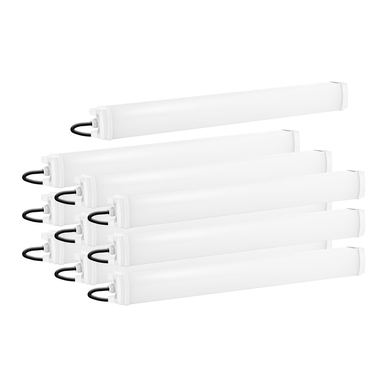 Lot de 10 réglettes étanche LED 40 watts - 90 cm - 4 400 lm - 6000-6500 ...