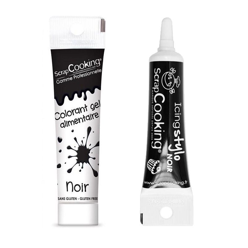 Gel colorante comestible negro 20 g + tubo de glaseado negro | Leroy Merlin