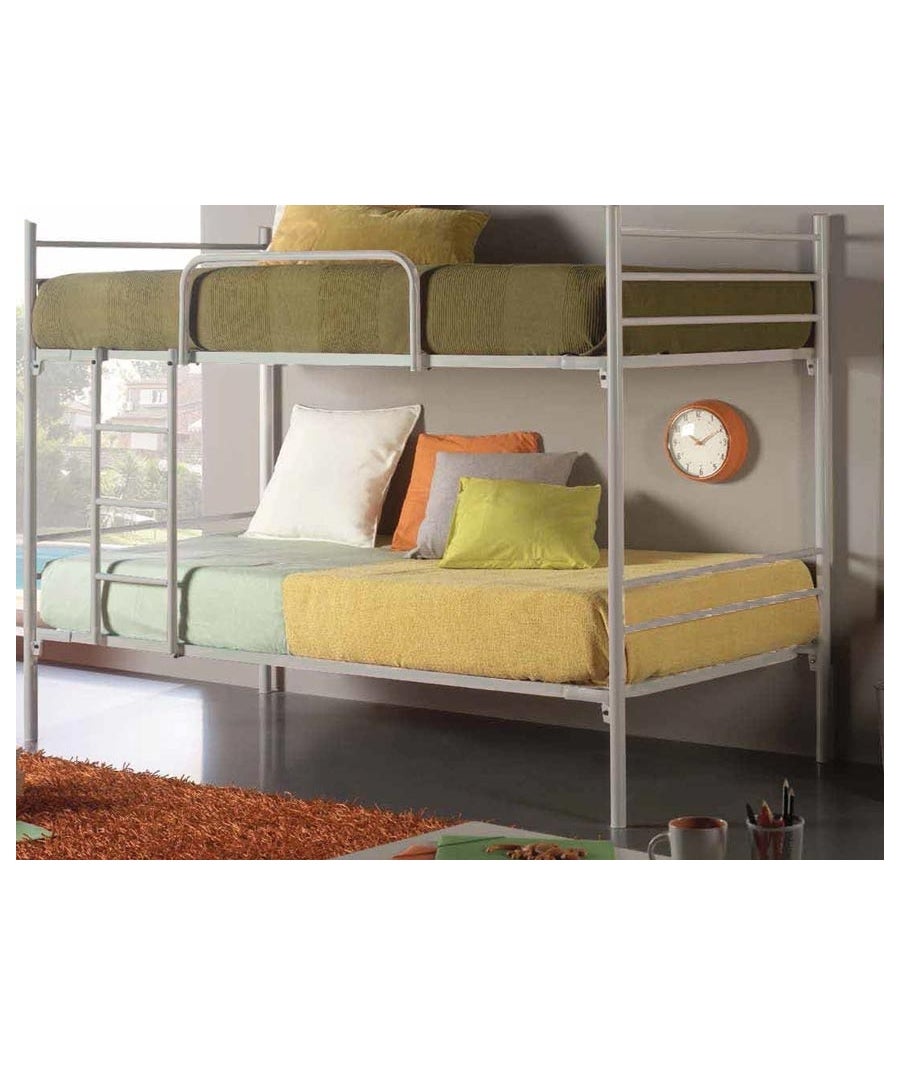 LITERA METÁLICA LUNA - Plata - 80 x 190 - Sin cama supletoria | Leroy ...