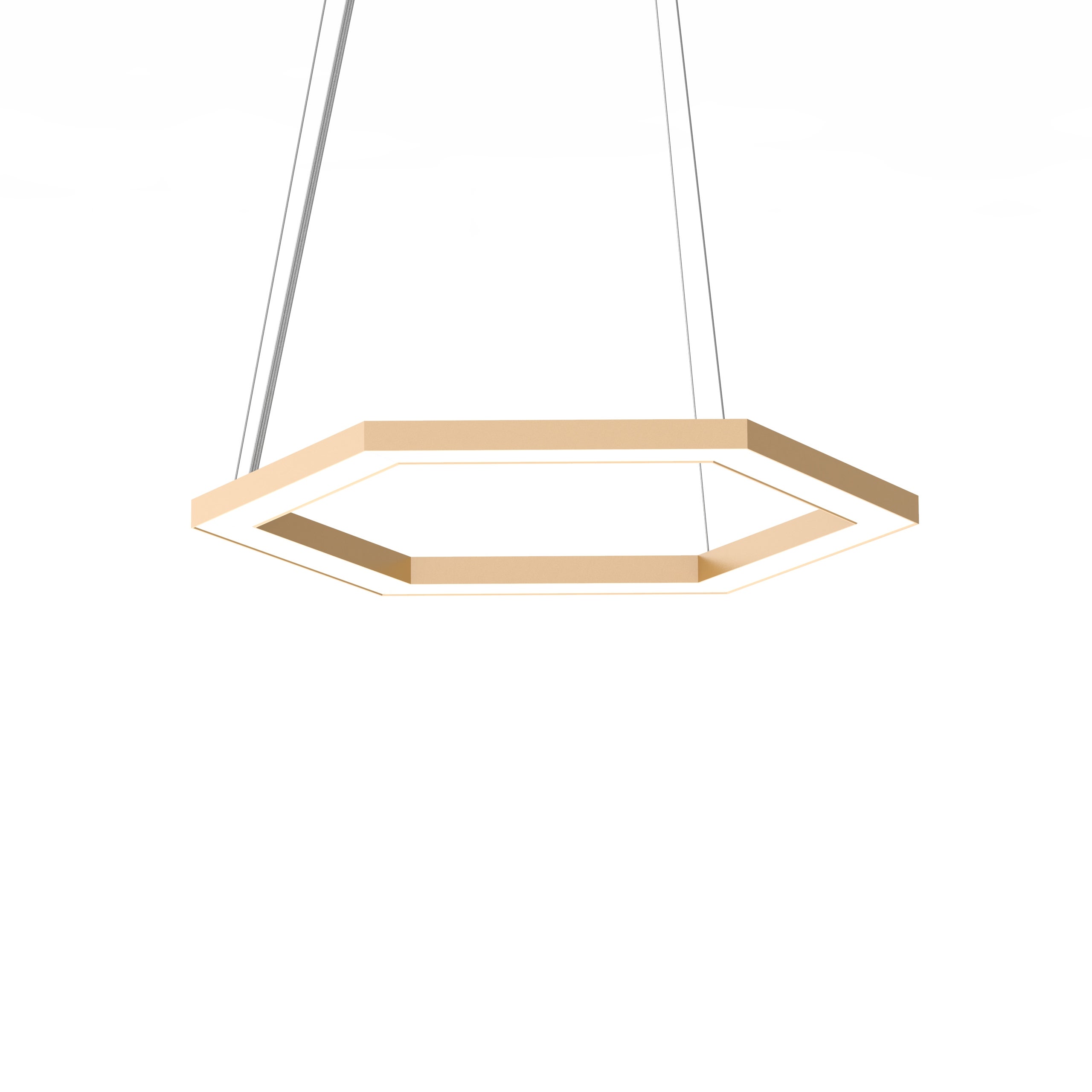 LUMICOM | ESAGONO 1X Suspension, STRIP LED, 22W/m, 4000K, métal, or ...