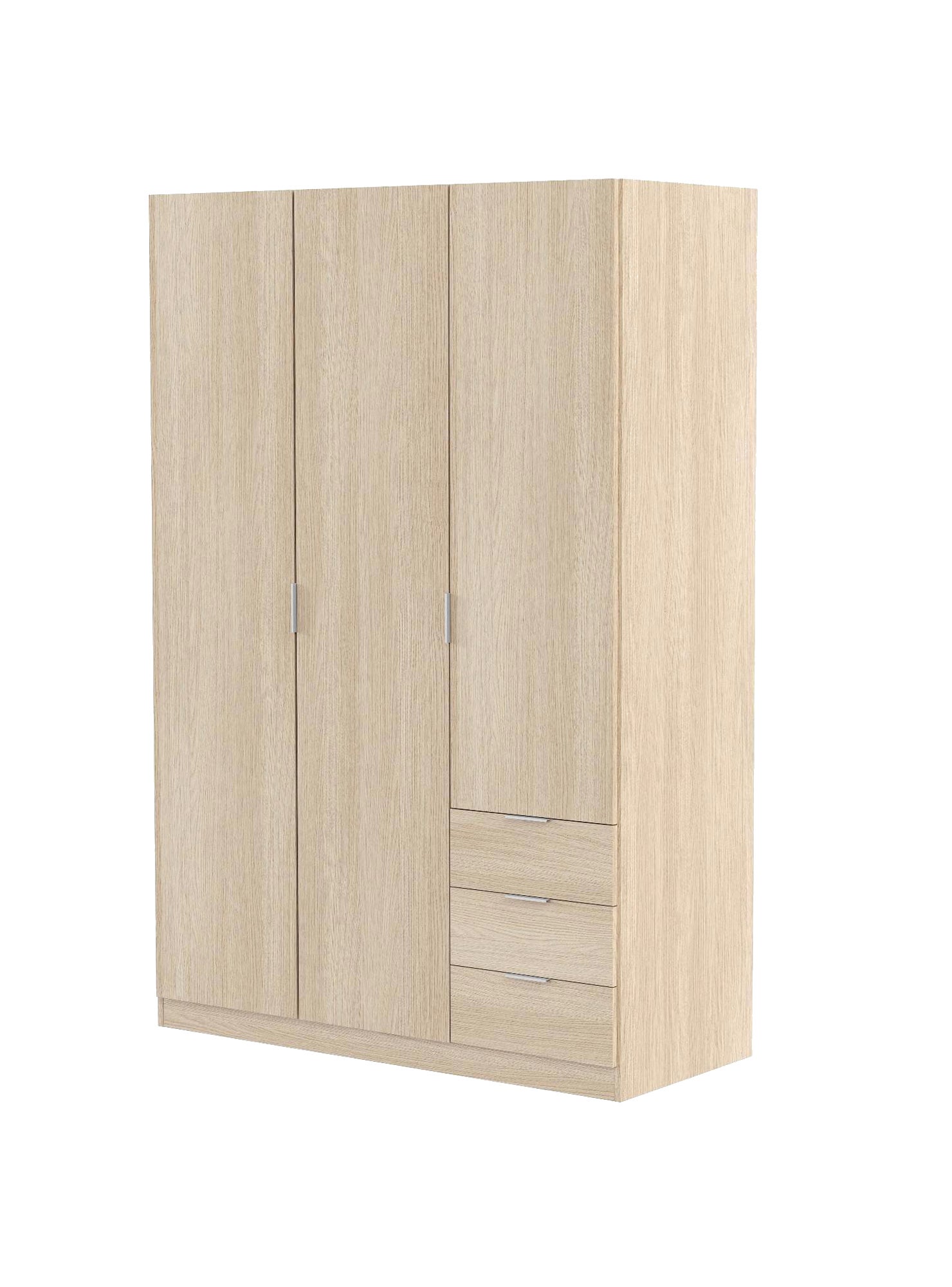 Garde-robe 3 portes Astuzzia, armoire de chambre à 3 tiroirs, armoire ...