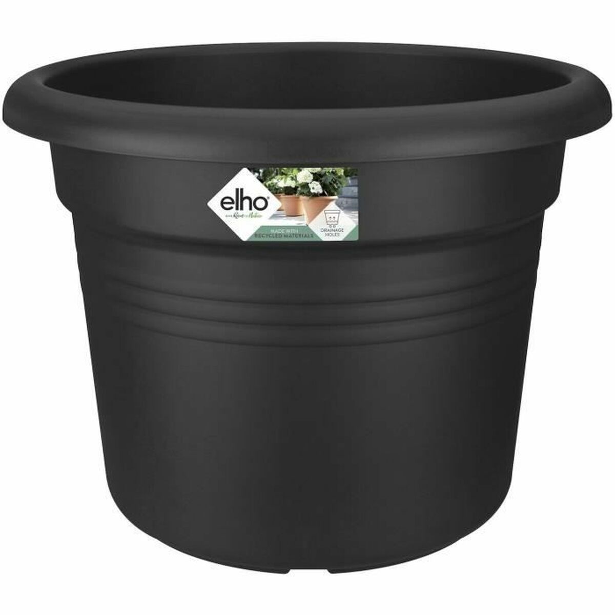 Pot Elho Noir Ronde Plastique Ø 45 cm | Leroy Merlin