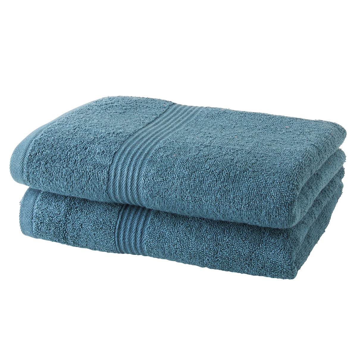 Lot de 2 serviettes de toilette coton uni ESSENTIAL | Leroy Merlin